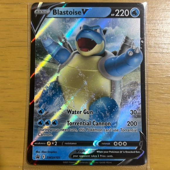 Pokemon | Other | Pokemon Trading Card Blastoise V Swsh1 Sword Shield ...